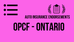OPCF List Ontario Policy Change Form Endorsements- Codes